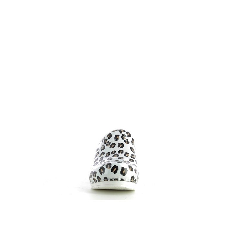Sanita klompen Flex model 314 Wildlife Leopard wit 8679 Maat 36 Kleur Wit.