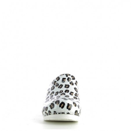 Sanita klompen Flex model 314 Wildlife Leopard wit 8679 Maat 36 Kleur Wit.